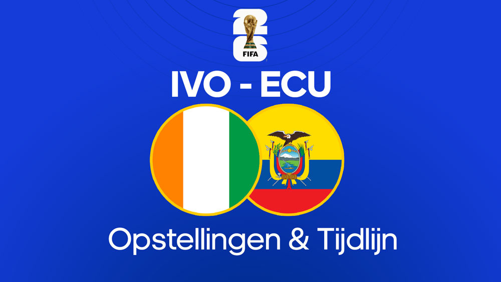 Ivoorkust vs Ecuador Opstellingen & Tijdlijn